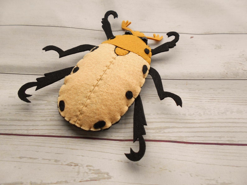 Realistic Grapevine Beetle From Felt Felted Pelidnota Punctata Beige ...