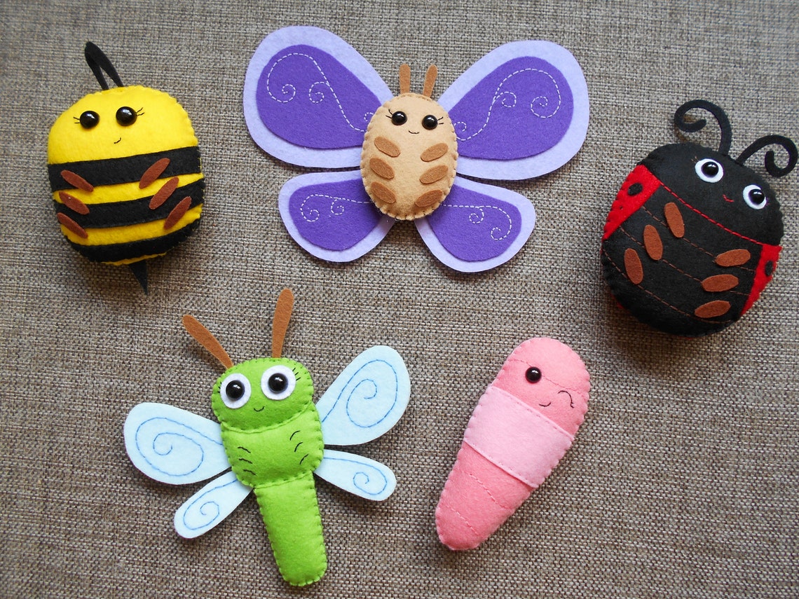 PDF felt pattern PDF bugs Bug collection PDF pattern for women | Etsy