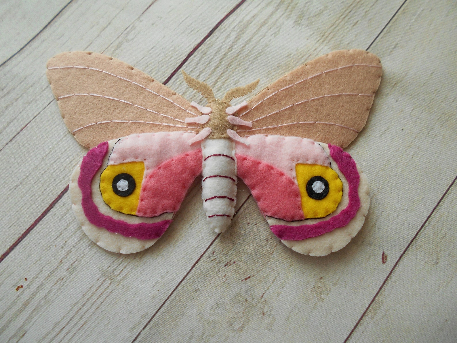 Realistic Automeris Pamina Saturn Moth From Felt Felted Moth - Etsy