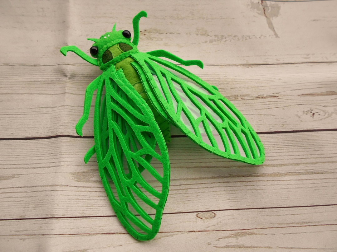 Realistic Green Cicada From Felt Felted Cicada Figure Young ...