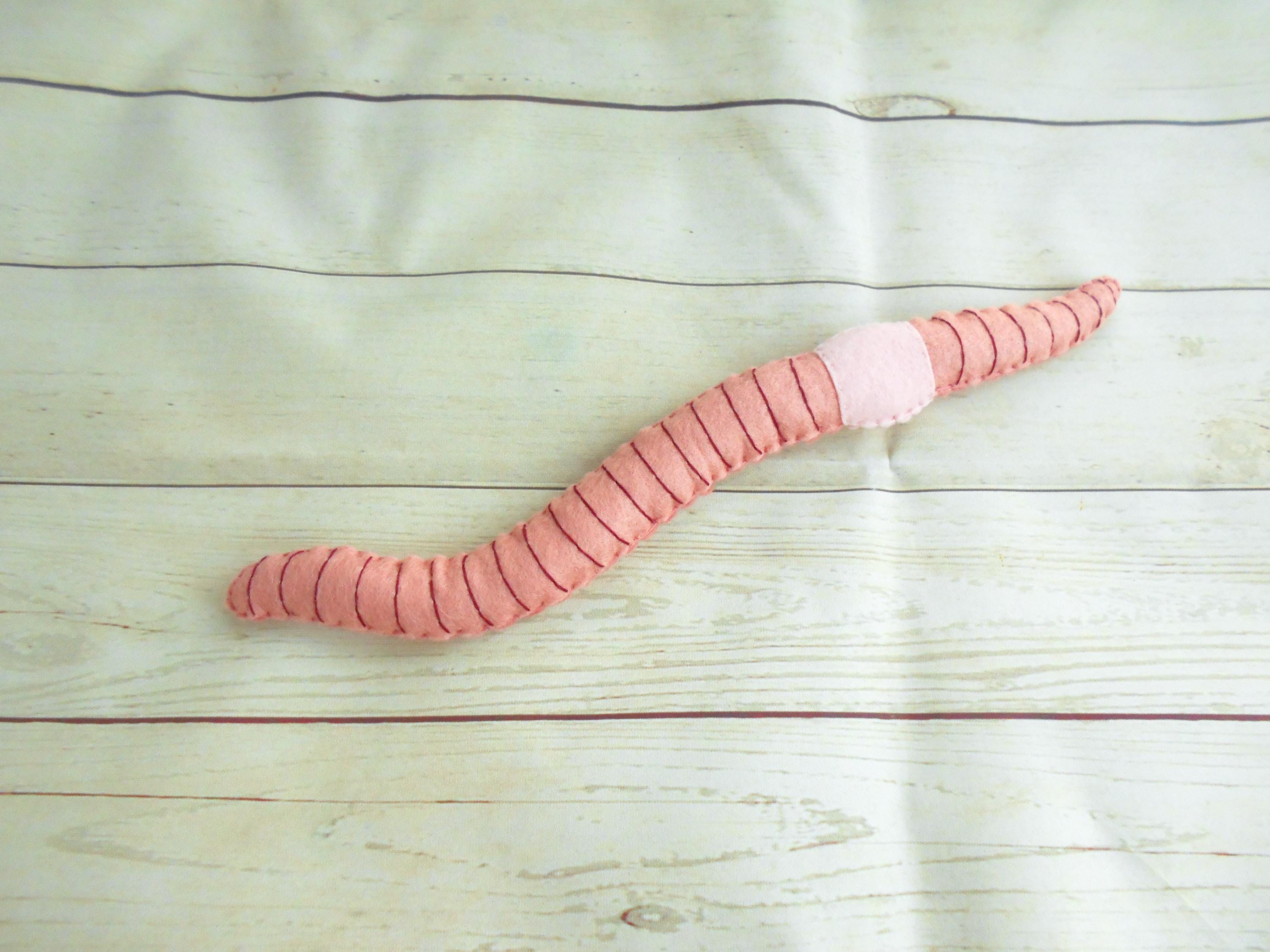 Realistic Earthworm Figure From Felt Soft Worm Realistic Figurine Felt ...