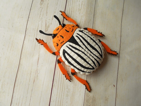 Realistic Colorado Potato Beetle From Felt Kids Learn Felted | Etsy
