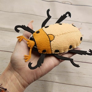 Realistic Grapevine Beetle From Felt Felted Pelidnota Punctata Beige ...