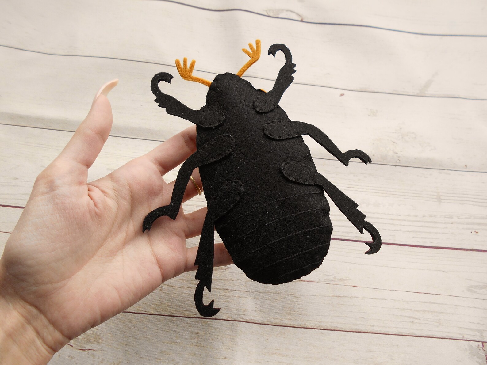 Realistic Grapevine Beetle From Felt Felted Pelidnota Punctata Beige ...