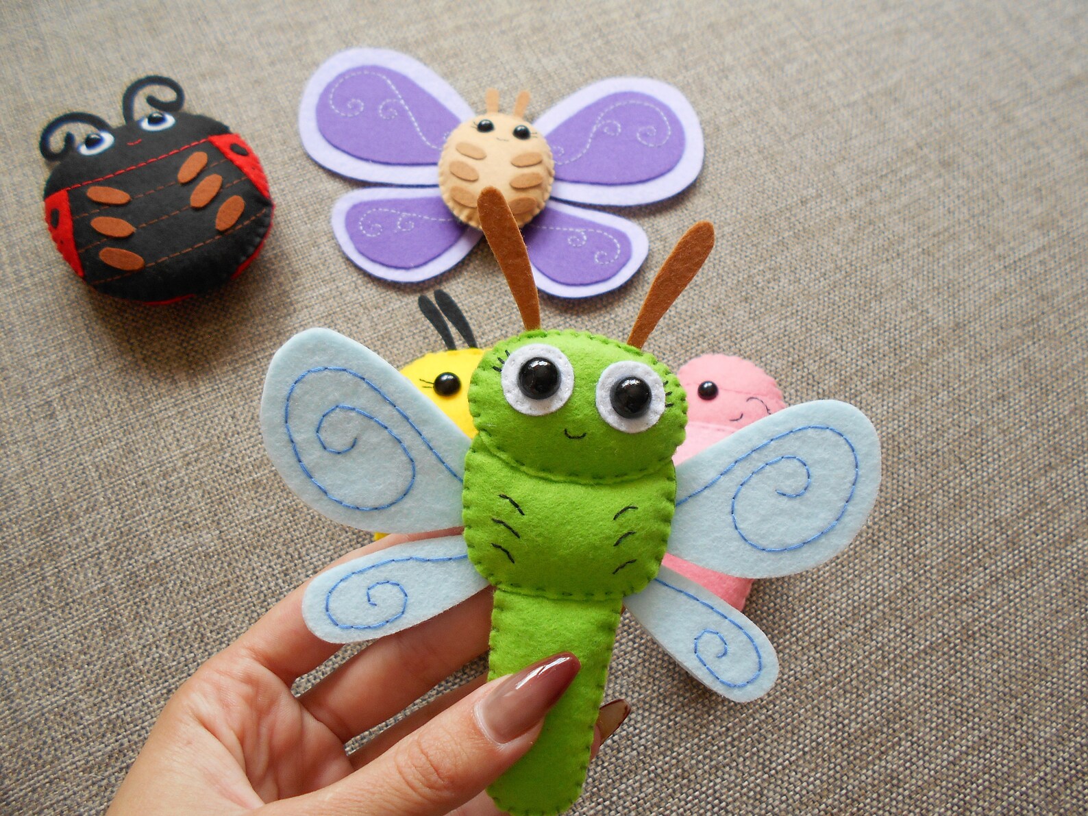 PDF felt pattern PDF bugs Bug collection PDF pattern for women | Etsy