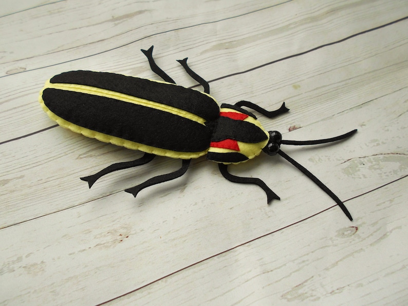 Realistic Firefly From Felt Figure Firefly Felted Fire Beetle for Young ...
