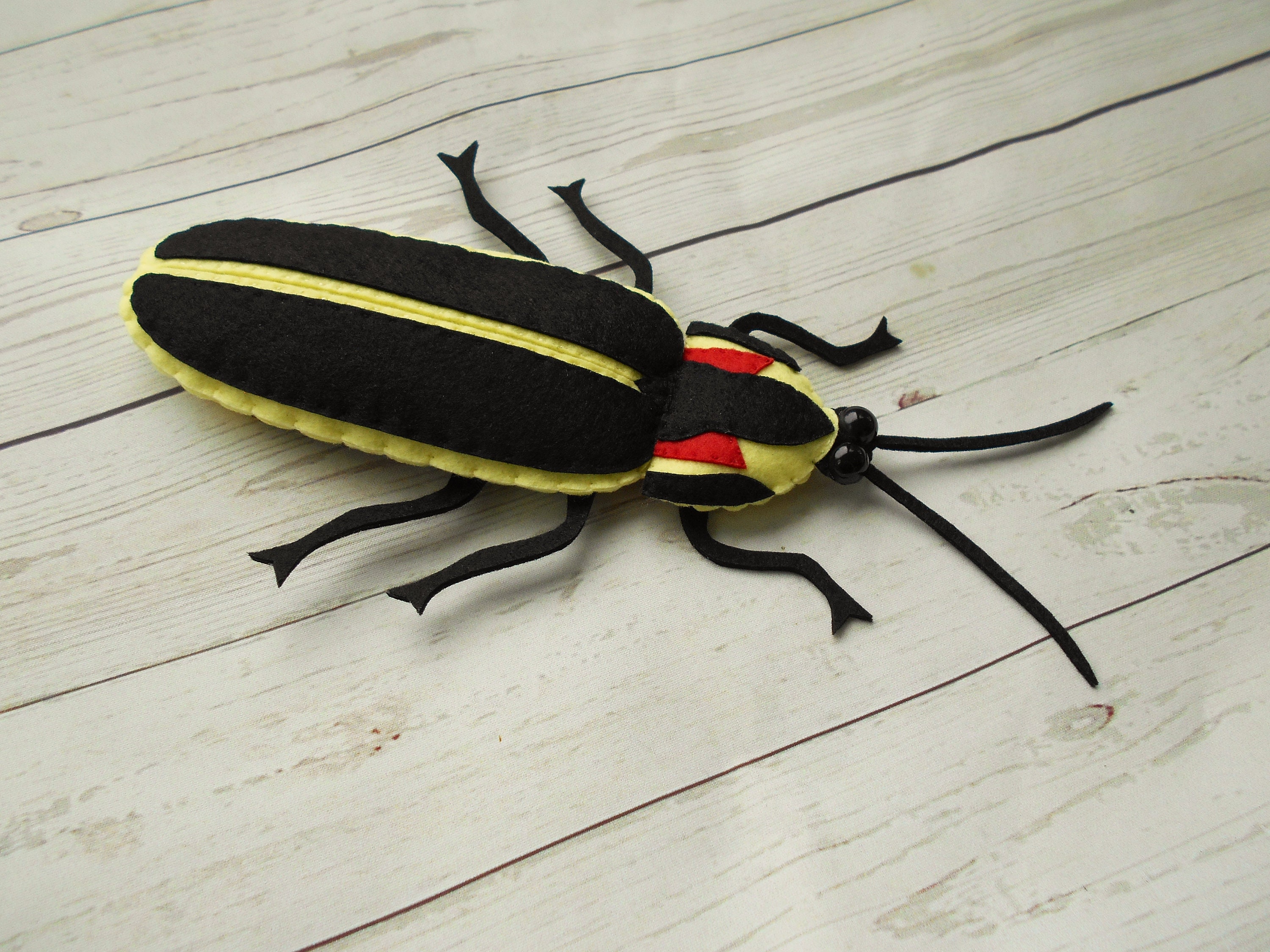 Realistic Firefly From Felt Figure Firefly Felted Fire Beetle for Young ...