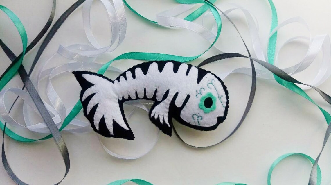 Skeleton Fish Sugar Skull Skeleton Toy Fish Skeleton Halloween Decor ...
