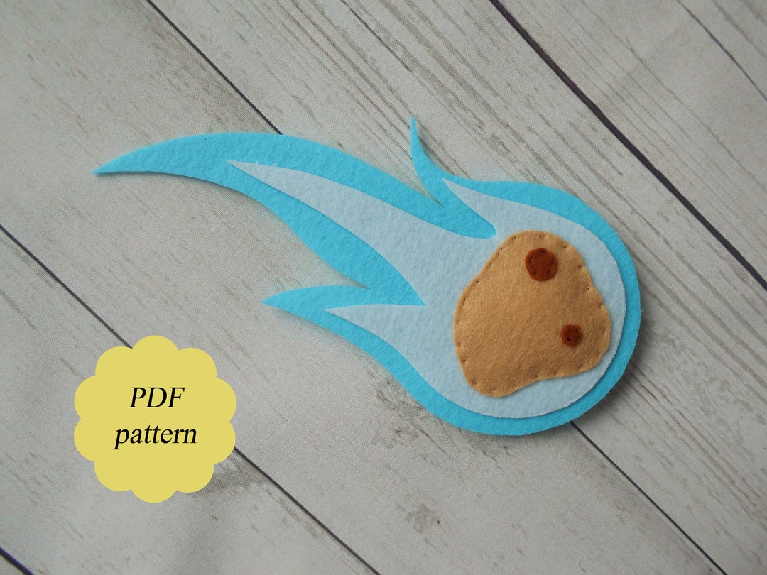 Comet PDF Pattern Comet Toy PDF Felt Pattern PDF Sewing Pattern for ...