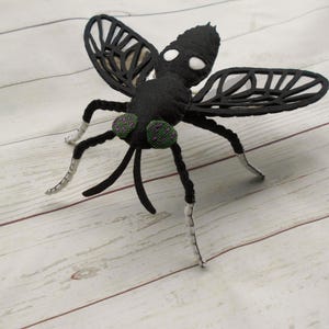Realistic Black Soldier Fly Black Fly From Felt Realistic Black Fly ...
