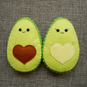 PDF Felt Pattern Plush Avocado Felt Avocado PDF Sewing Pattern Avocado ...
