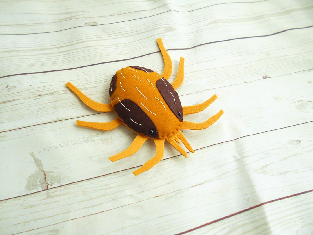 Realistic Spider Mite Figure From Felt Brown Spider Mite Felted ...