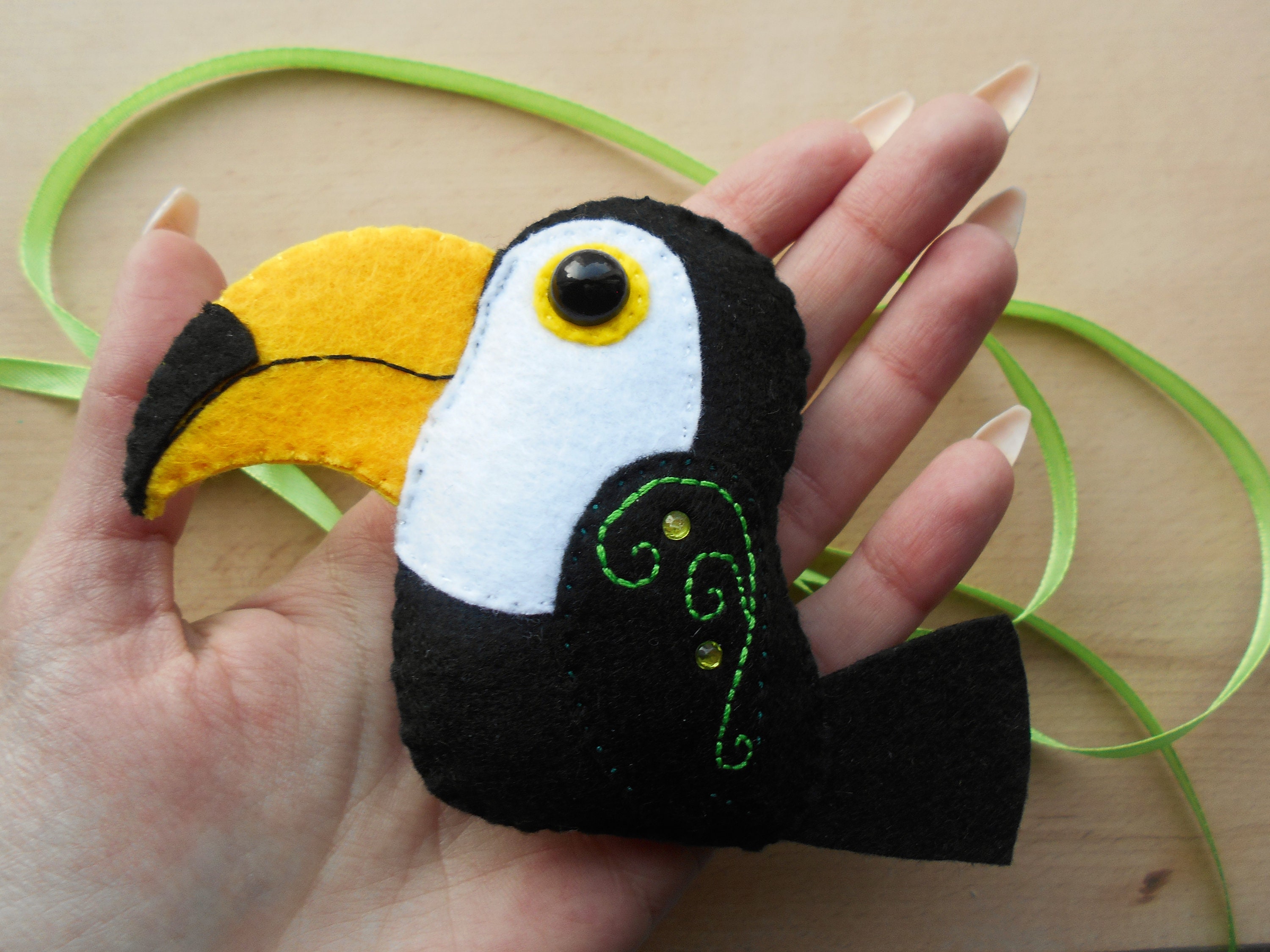 PDF felt pattern Toucan toy PDF pattern Toucan Tropical bird | Etsy