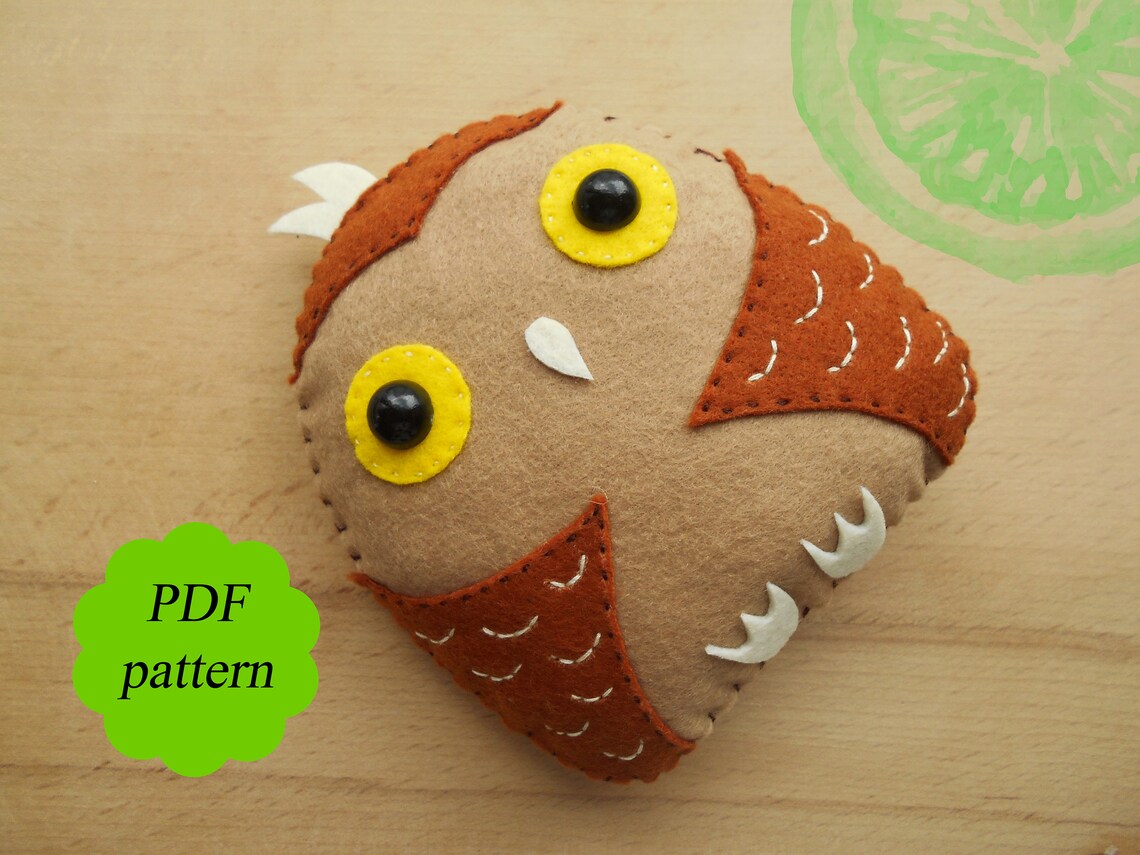 PDF Owl Toy PDF Felt Pattern PDF Sewing Pattern for Women Felt | Etsy