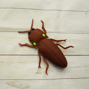 Realistic Fire Beetle - Pyrophorus Plush Fire Beetle Bright Fire Insect ...