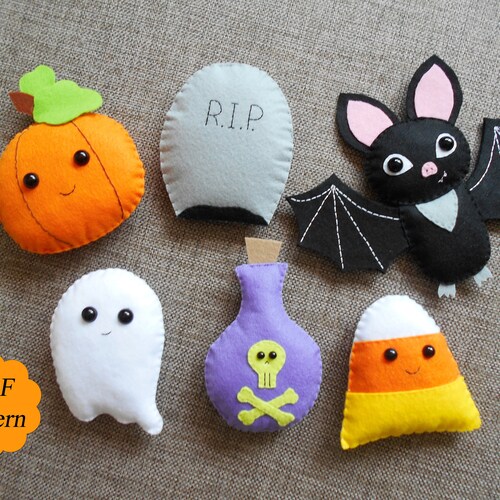 Halloween House Ornament Felt Pattern Pdf Halloween | Etsy