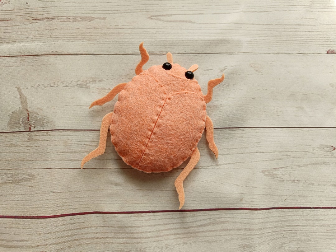 Realistic Peach Novius Ladybug From Felt Orange Lady Beetle Felt ...