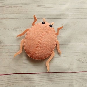 Realistic Peach Novius Ladybug From Felt Orange Lady Beetle Felt ...