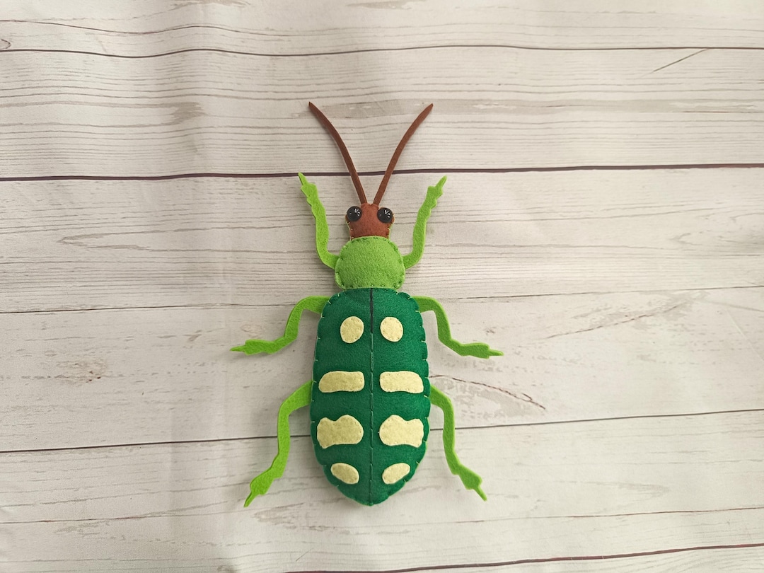 Realistic Banded Cucumber Beetle From Felt Green Cucumber Beetle Felt ...