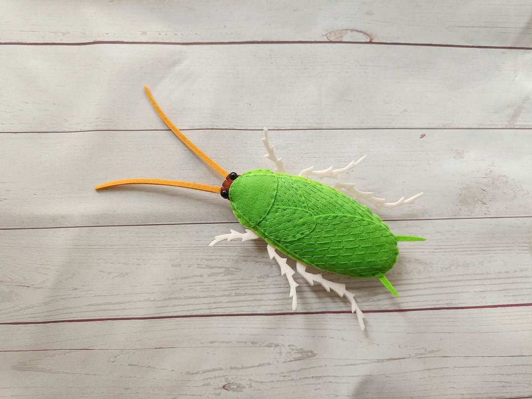 Realistic Banana Cockroach Green Cockroach Felt Figure Felted Panchlora ...