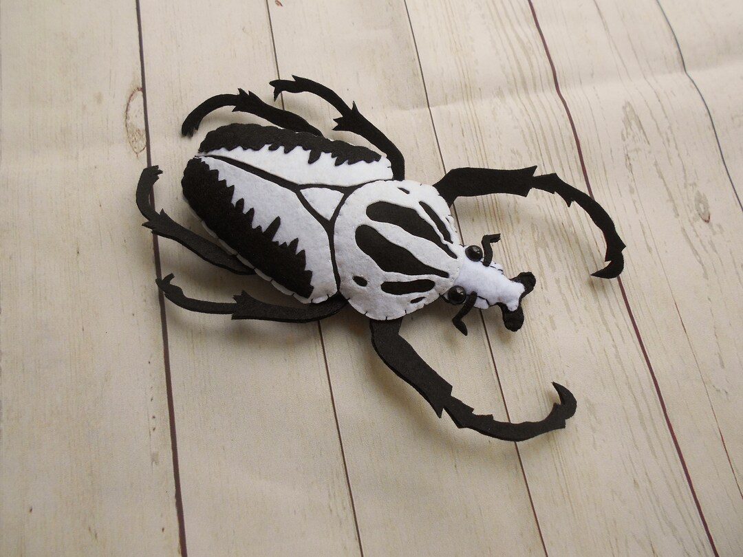 Realistic Goliath Beetle Felted Beetle Goliath Figurine Young ...