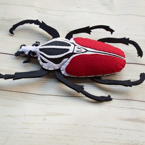 Realistic Red Goliath Beetle Felted Red Beetle Goliath Figurine Young ...