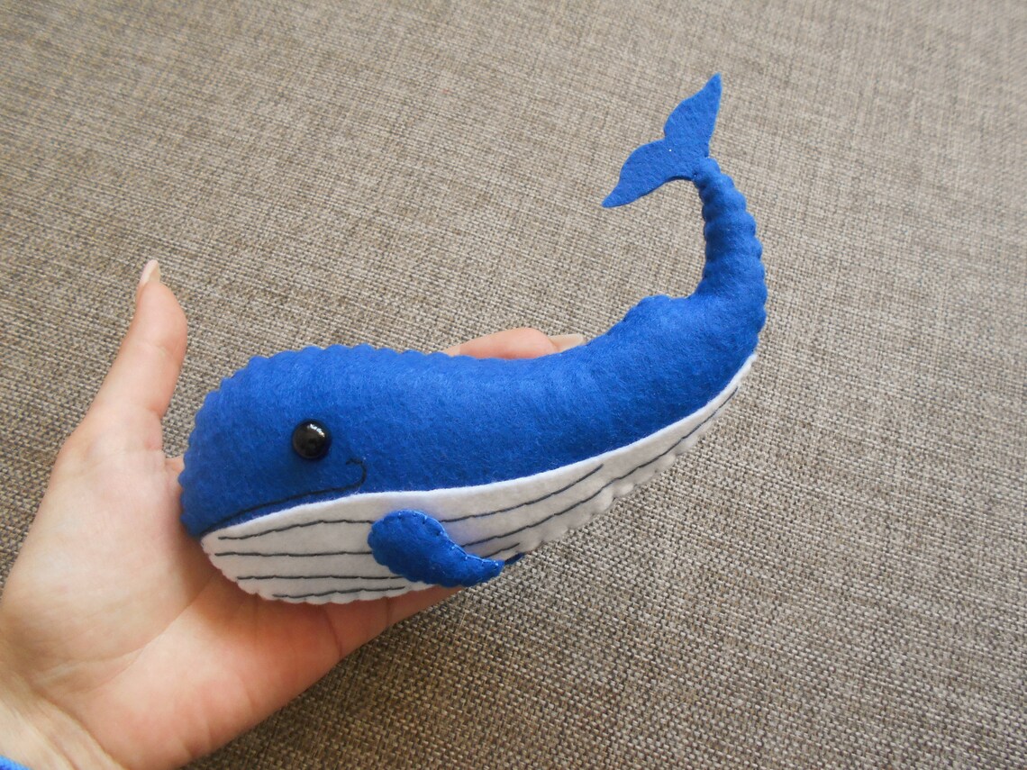 Whale Pdf Pattern Felted Animal Felted Whale Felt Whale Plush - Etsy
