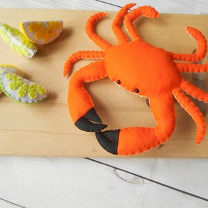 Felt Crab Felted Crab Felt Food Felted Food Felt Kitchen Play Kids Play ...