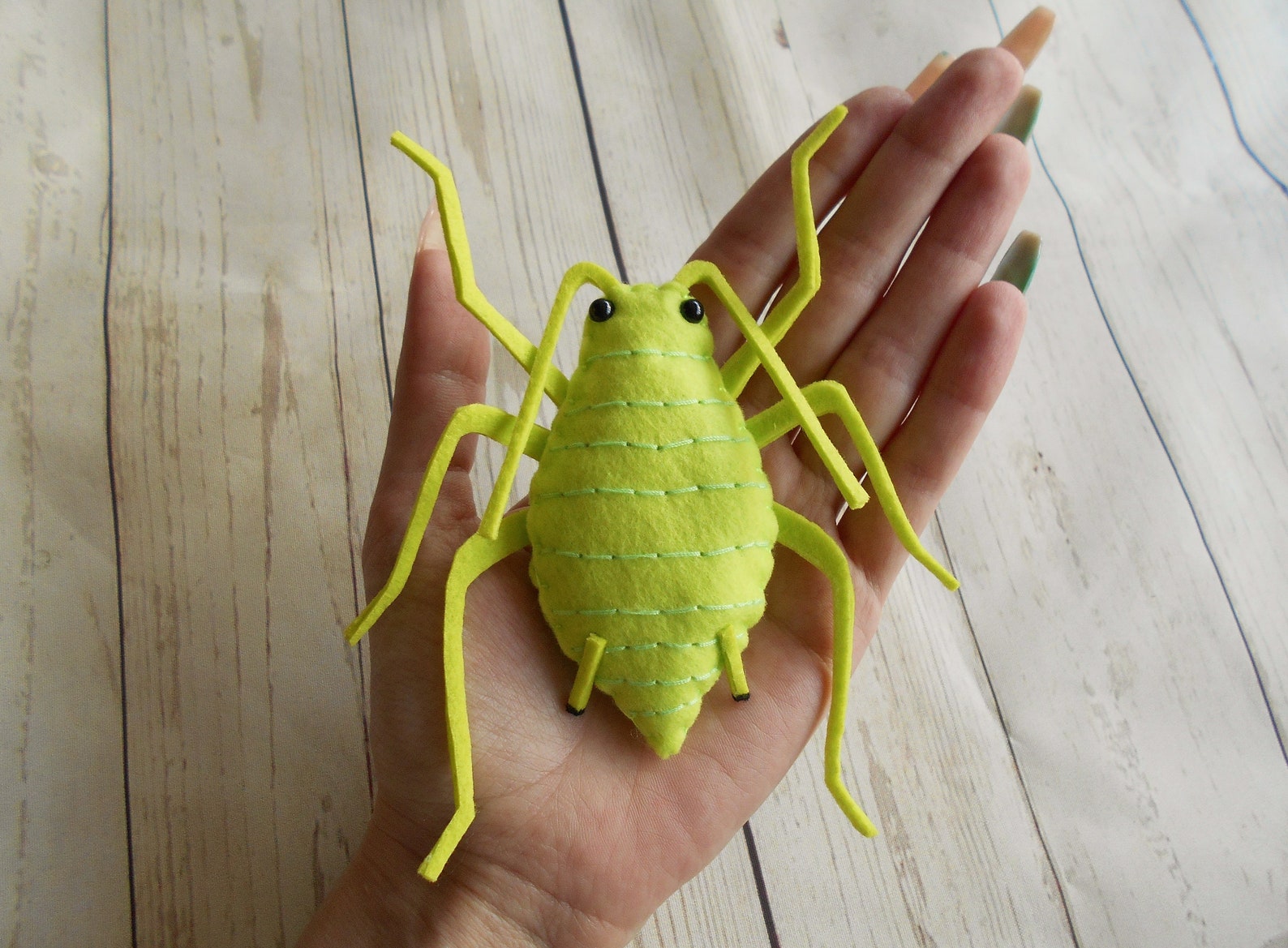 Cute Realistic Felt Aphid Felted Aphid Figure Young Naturalist Gift ...