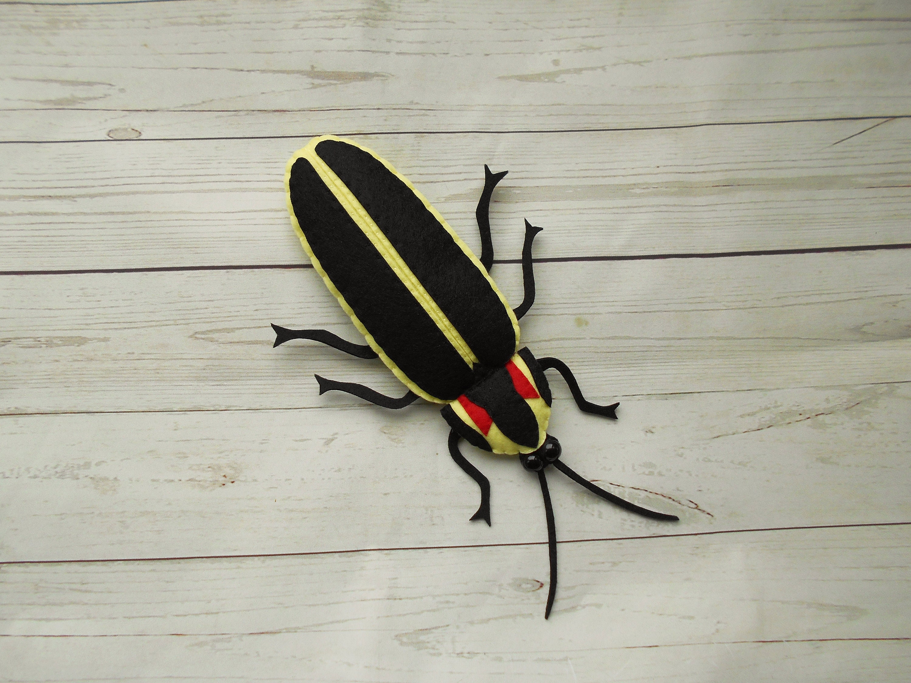 Realistic Firefly From Felt Figure Firefly Felted Fire Beetle for Young ...