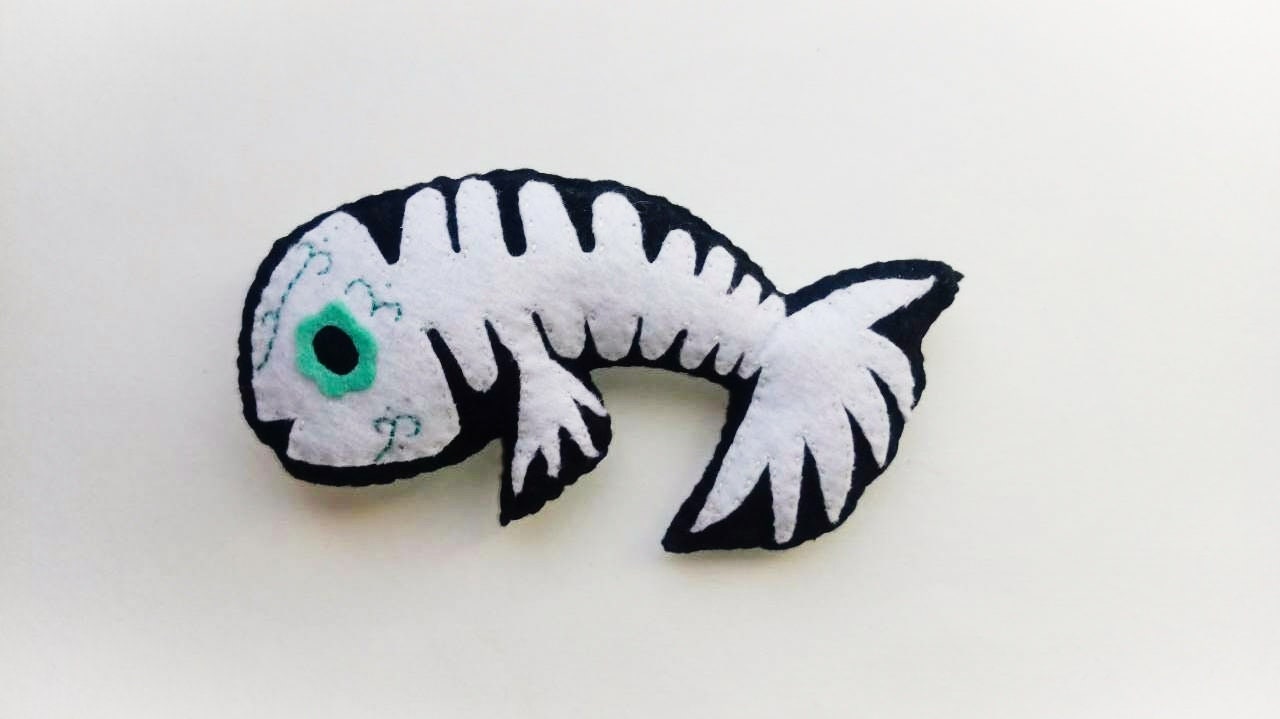 Skeleton Fish Sugar Skull Skeleton Toy Fish Skeleton Halloween Decor ...