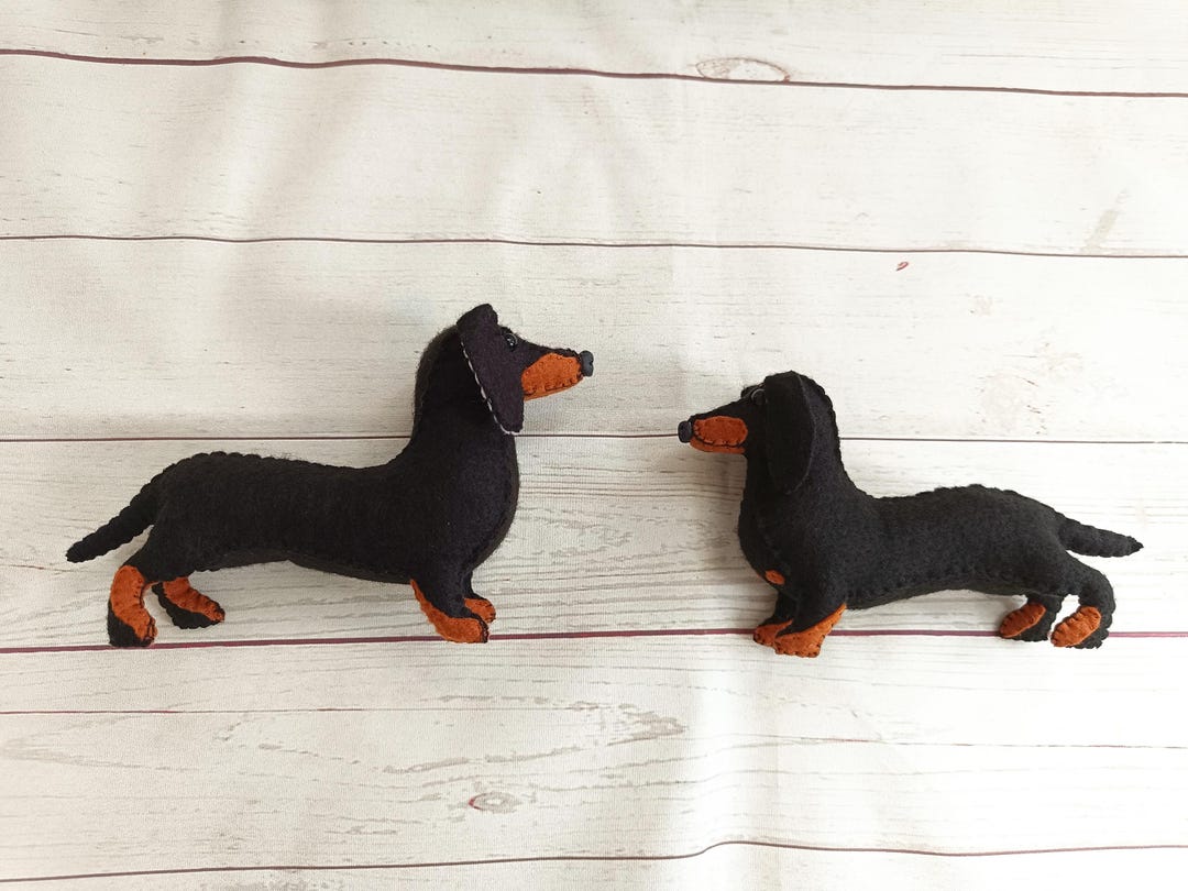 Realistic Dachshund Figurine From Felt Dog Figure From Felt Realistic ...