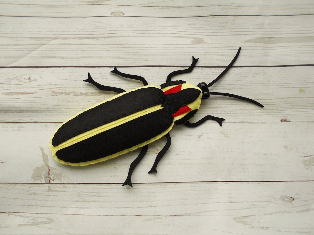 Realistic Firefly From Felt Figure Firefly Felted Fire Beetle for Young ...