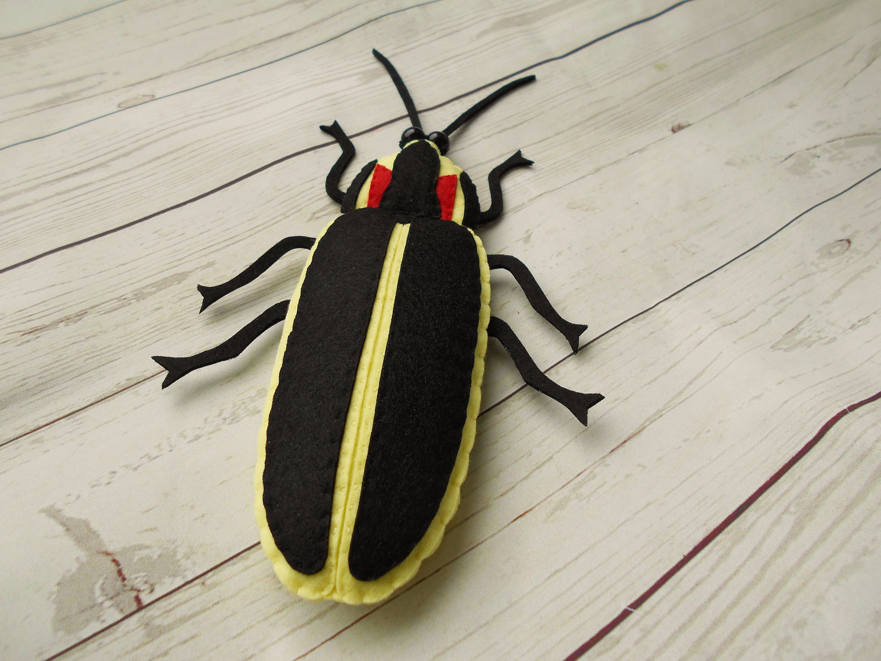 Realistic Firefly From Felt Figure Firefly Felted Fire Beetle for Young ...