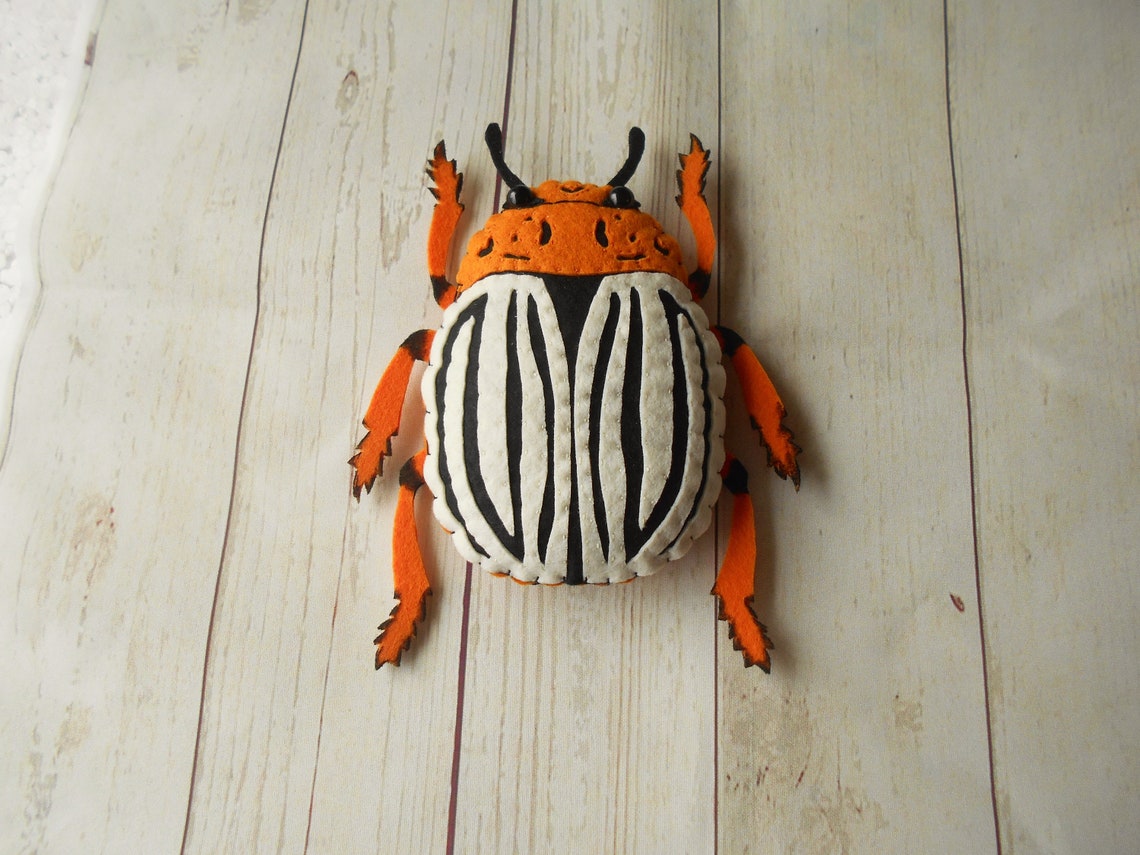 Realistic Colorado Potato Beetle From Felt Kids Learn Felted | Etsy
