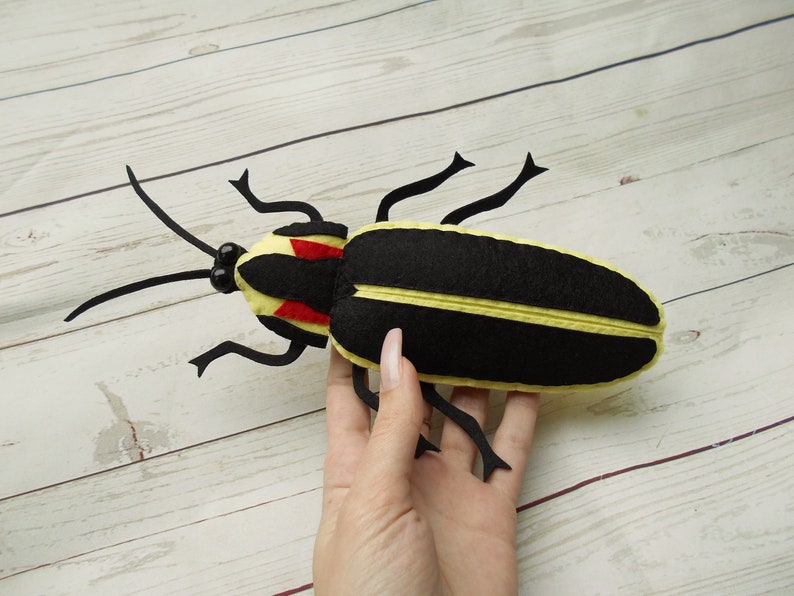 Realistic Firefly From Felt Figure Firefly Felted Fire Beetle for Young ...