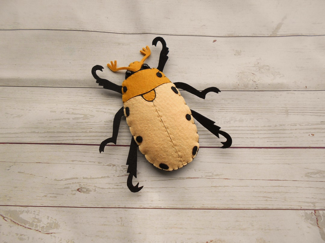 Realistic Grapevine Beetle From Felt Felted Pelidnota Punctata Beige ...