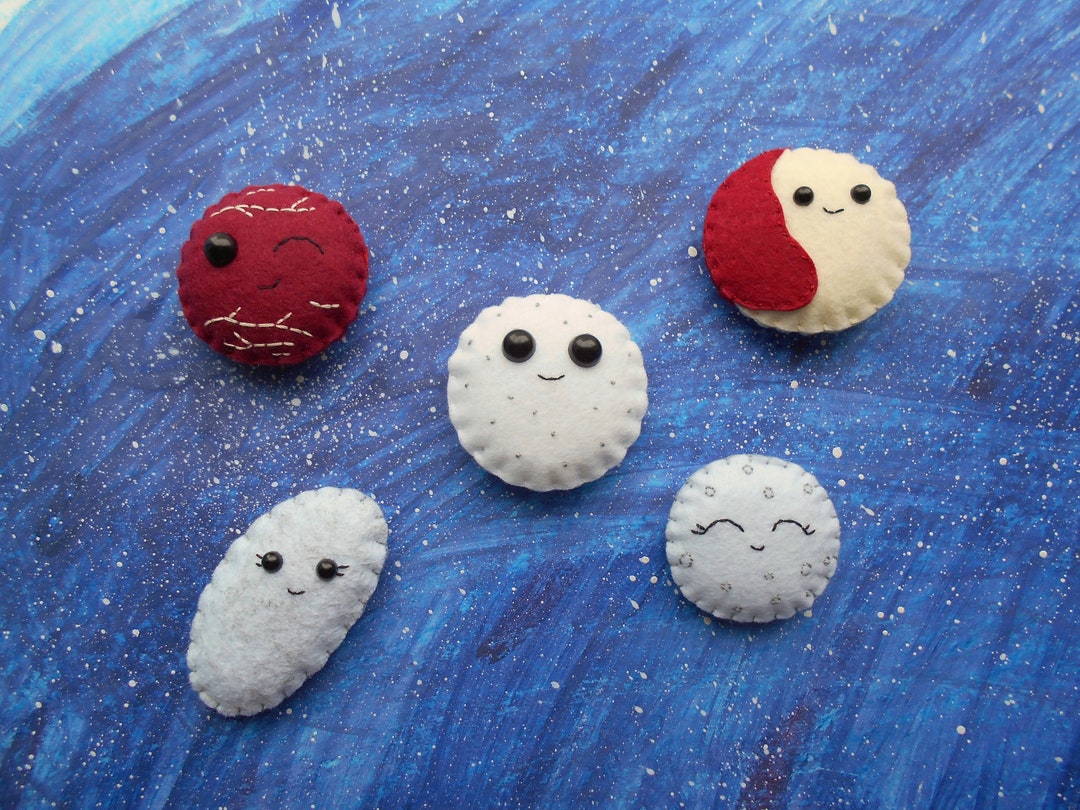 Dwarf Planets Felt Planet Felted Planet Felt Solar System Educational ...