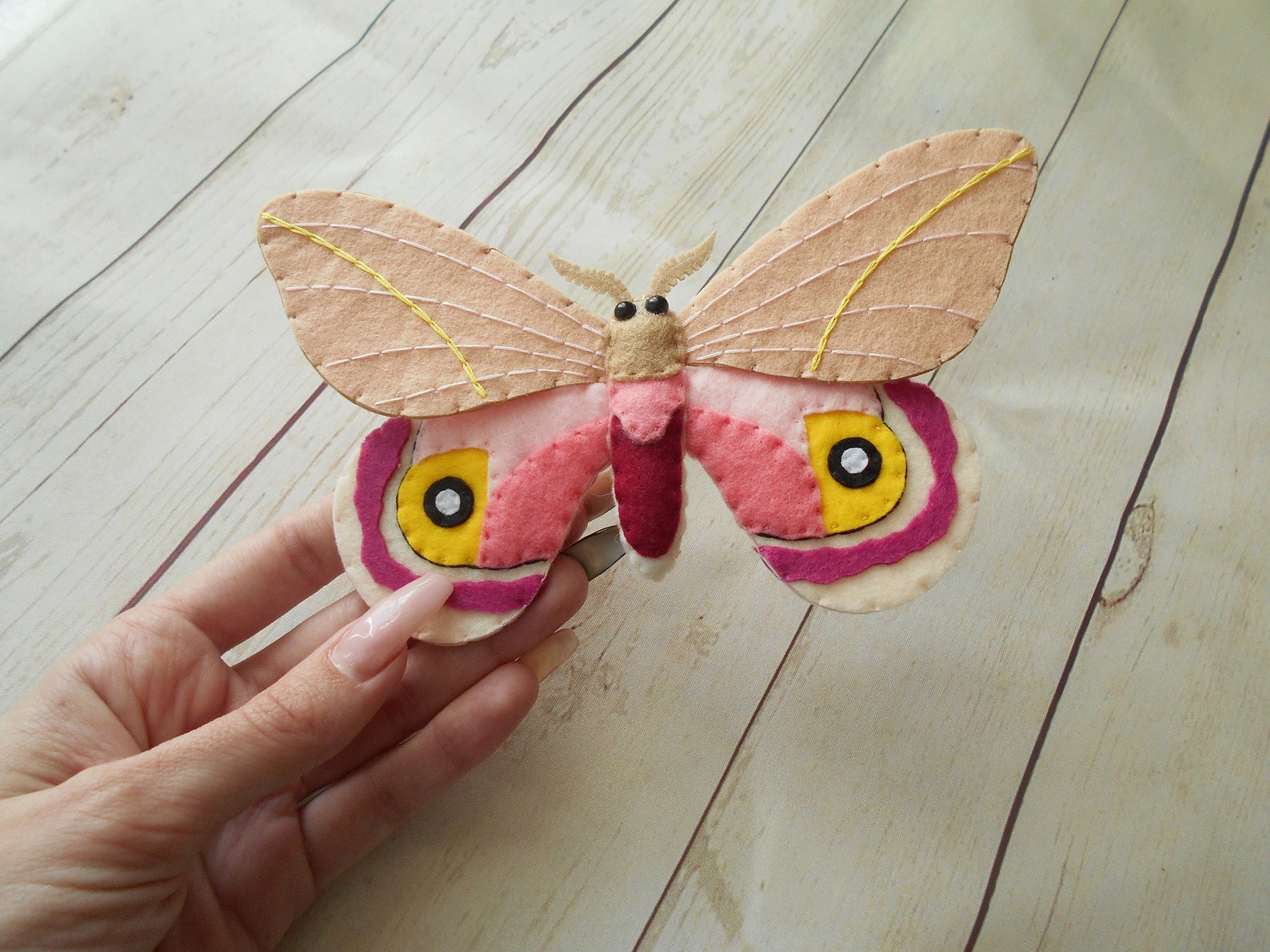 Realistic Automeris Pamina Saturn Moth From Felt Felted Moth - Etsy