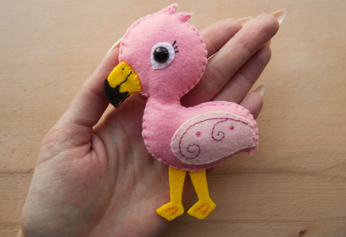 Flamingo Toy PDF Felt Pattern PDF Sewing Felt Pattern Kids Toy Tropical ...
