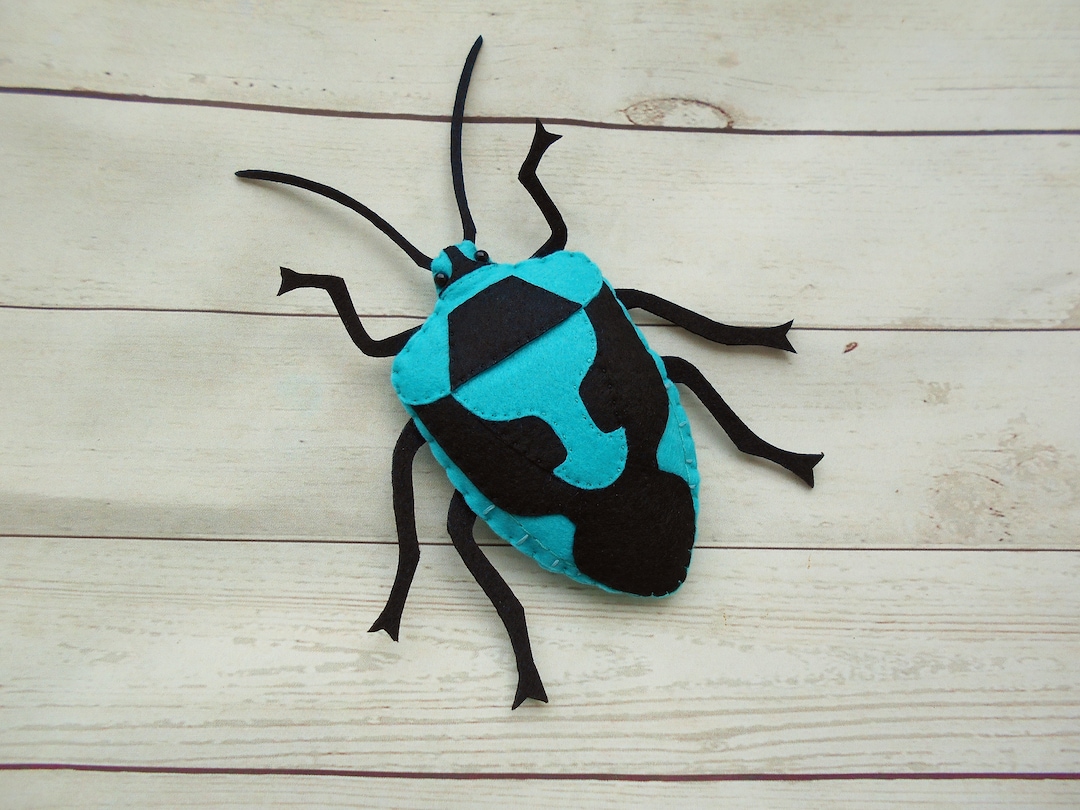 Realistic Blue Stinkbug From Felt Blue Shield Bug Felted Bug Figure ...