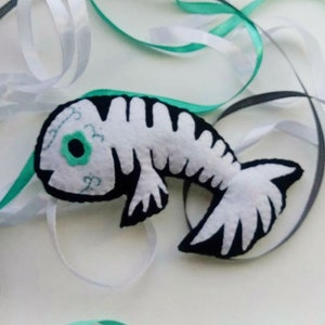 Skeleton Fish Sugar Skull Skeleton Toy Fish Skeleton Halloween Decor ...