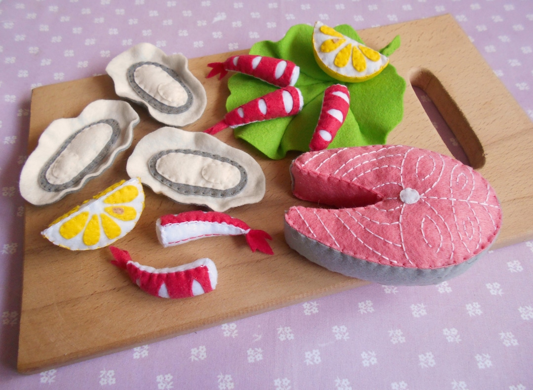 Pretend Play Food Felt Food Set Felt Food Play Kids Play Food Sea Food ...