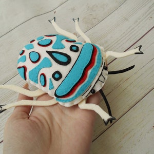 Realistic Shield Picasso Bug From Felt Insects Figure Felted Stinkbug ...