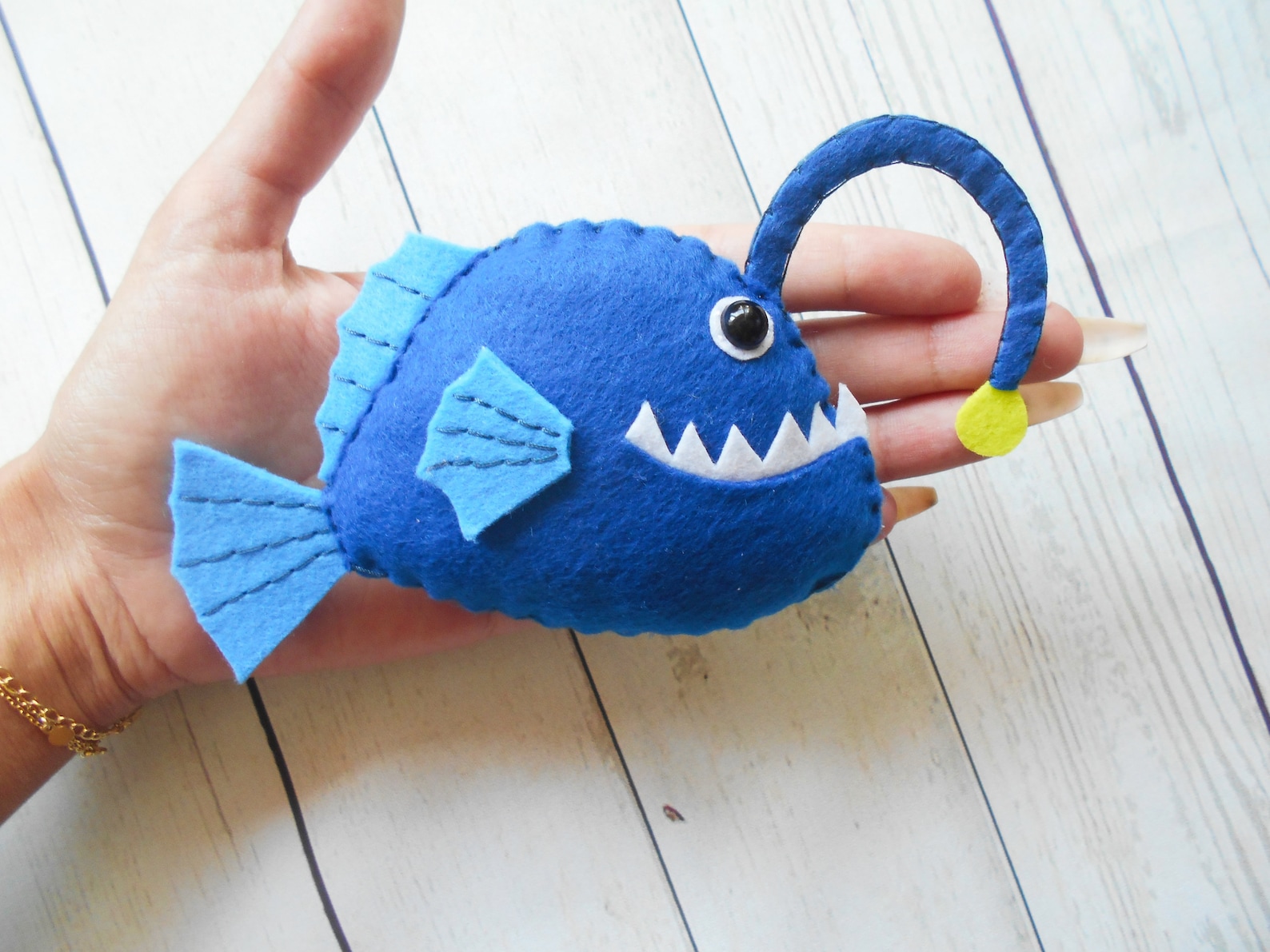 Angler Fish Toy Felted Angler Fish Felted Fish Learn Fish | Etsy