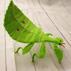 Felted Phylliidae - Leaf Bug Realistic Figure, Felt Phylliidae Figure ...