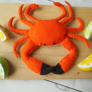 Felt Crab Felted Crab Felt Food Felted Food Felt Kitchen Play Kids Play ...