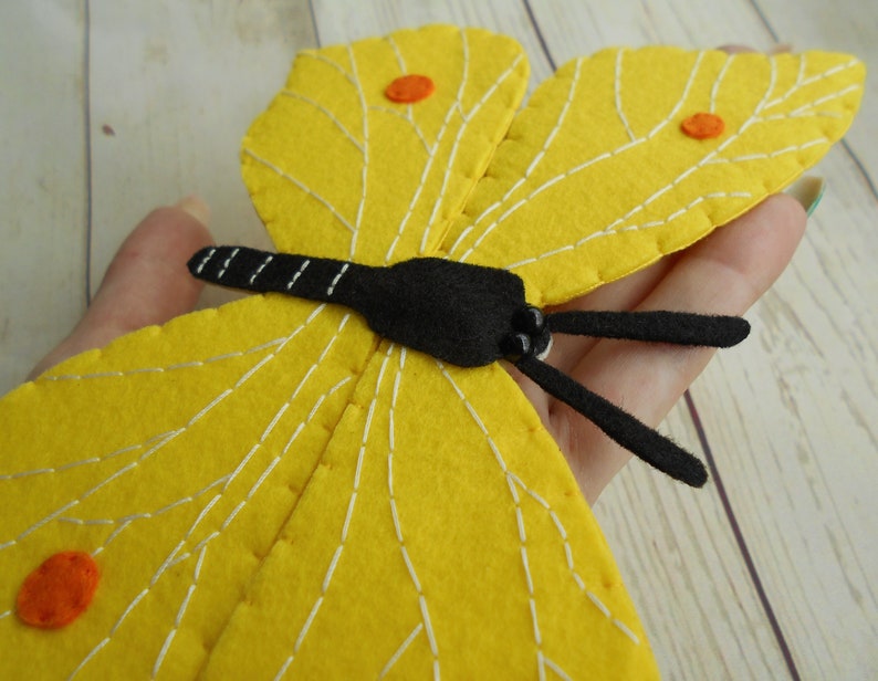 Felted Realistic Butterfly Gonepterix Realistic Butterfly Toy From Felt ...