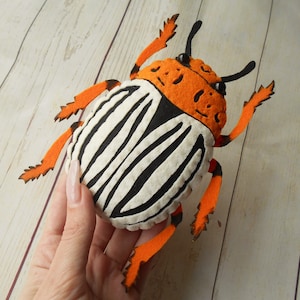 Realistic Colorado Potato Beetle From Felt Kids Learn Felted Bugs Felt ...