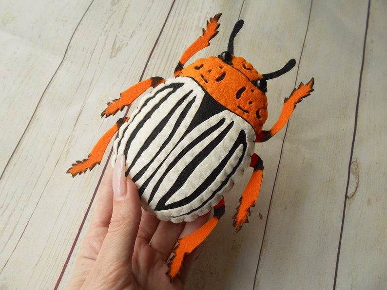 Realistic Colorado Potato Beetle From Felt Kids Learn Felted Bugs Felt ...